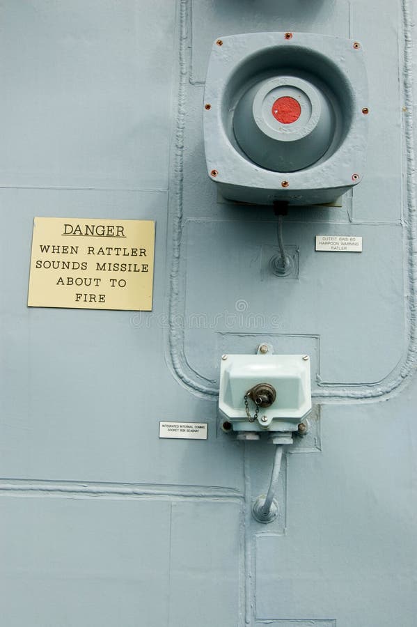 Missile alarm, warship stock image. Image of military - 15531339