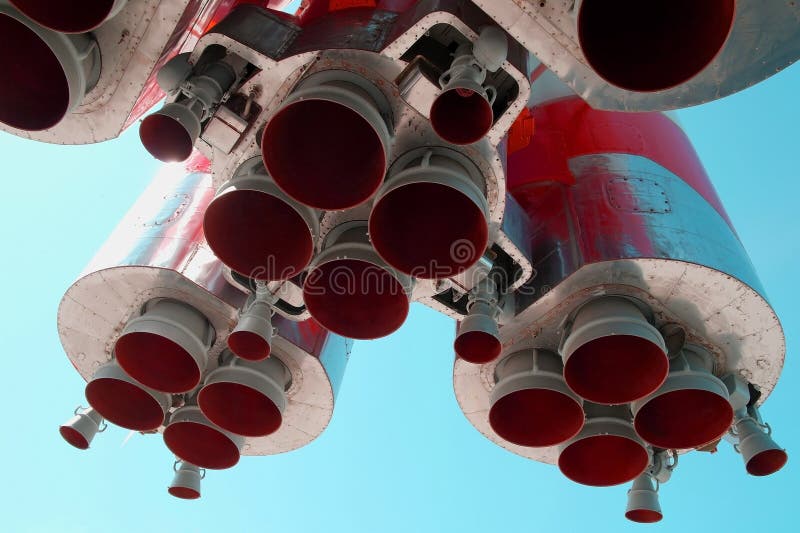 Missile Engine of Space Rocket Stock Image - Image of explore, russian ...