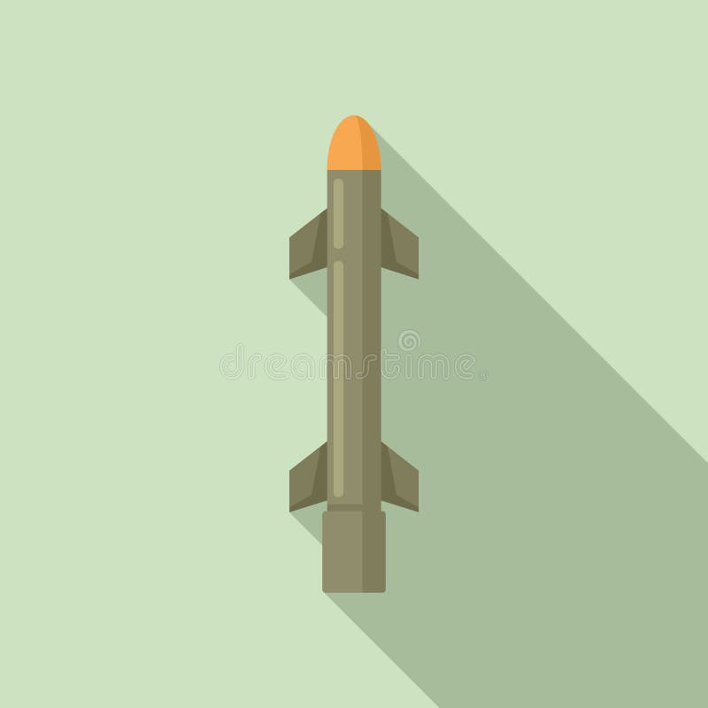 Missile Explosion Icon, Flat Style Stock Illustration - Illustration of ...
