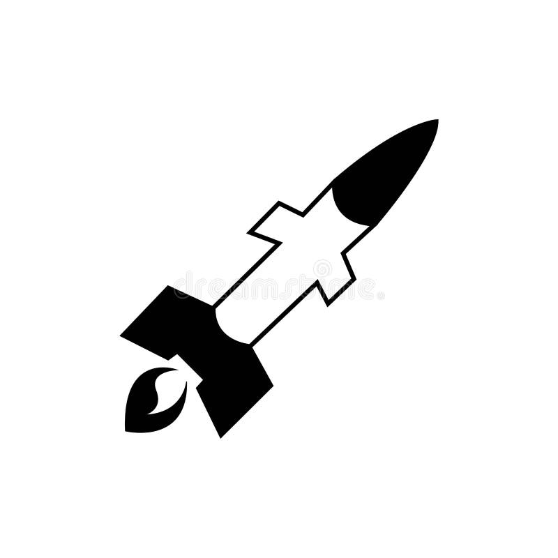 Missile icon logo vector stock vector. Illustration of symbol - 260309132