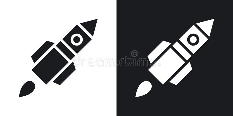 Missile icon, line icon stock vector. Illustration of conflict - 260111792