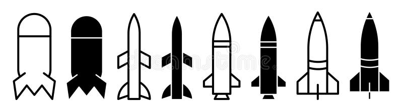 Missile icon vector stock vector. Illustration of silhouette - 348102319