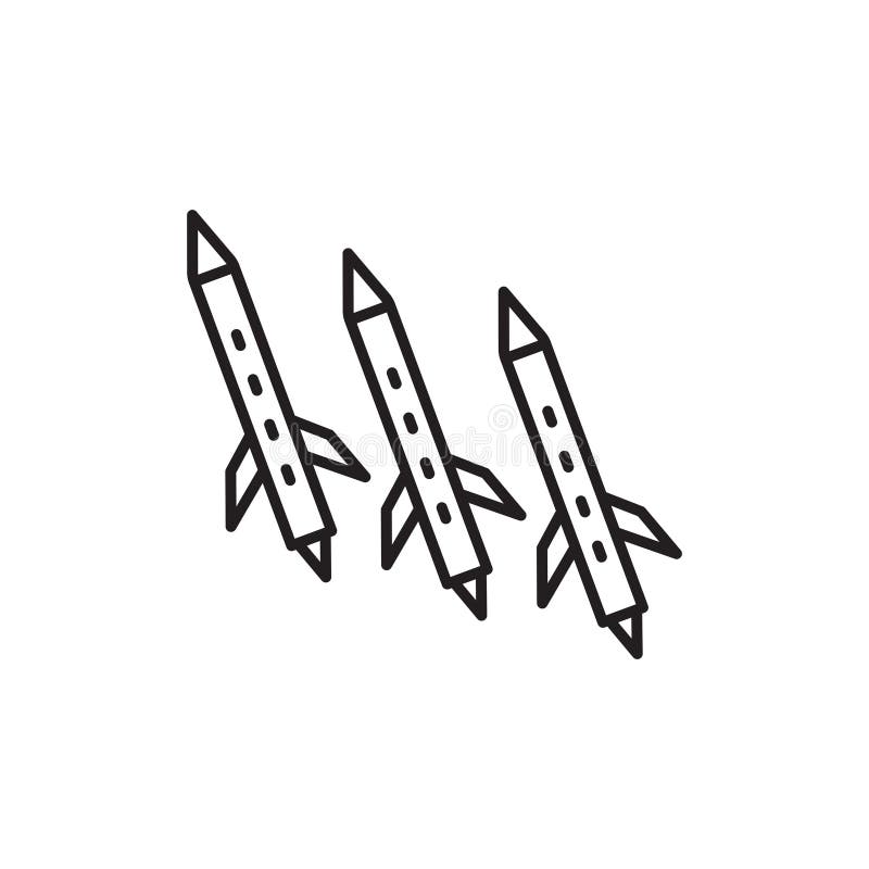 Missile icon vector stock vector. Illustration of army - 348420054