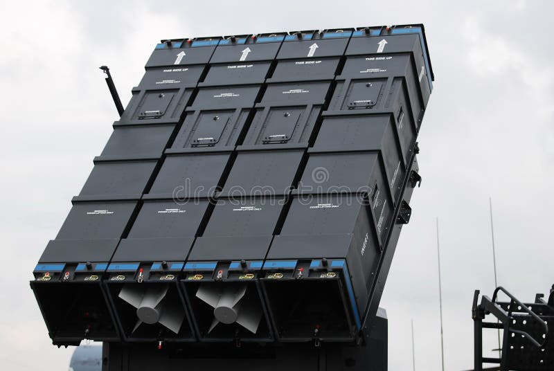 Radar and Missile Launcher stock photo. Image of detect - 30403188