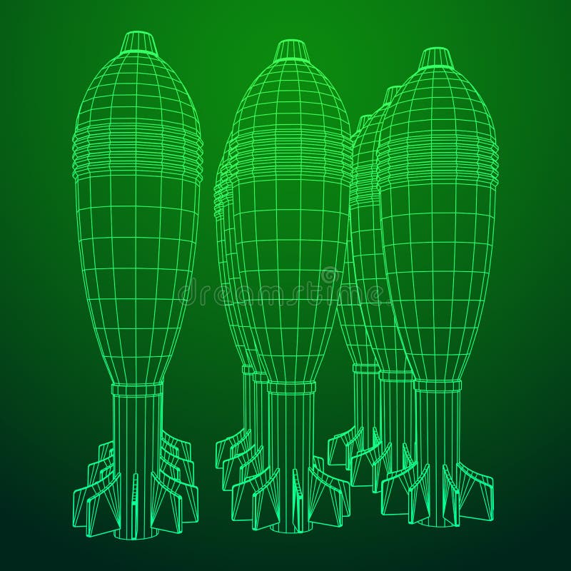 Missile, Nuclear Bomb Vector Stock Vector - Illustration of fire ...