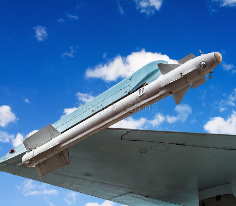 Missile Under the Wing Attack Aircraft Against the Sky Stock Image ...