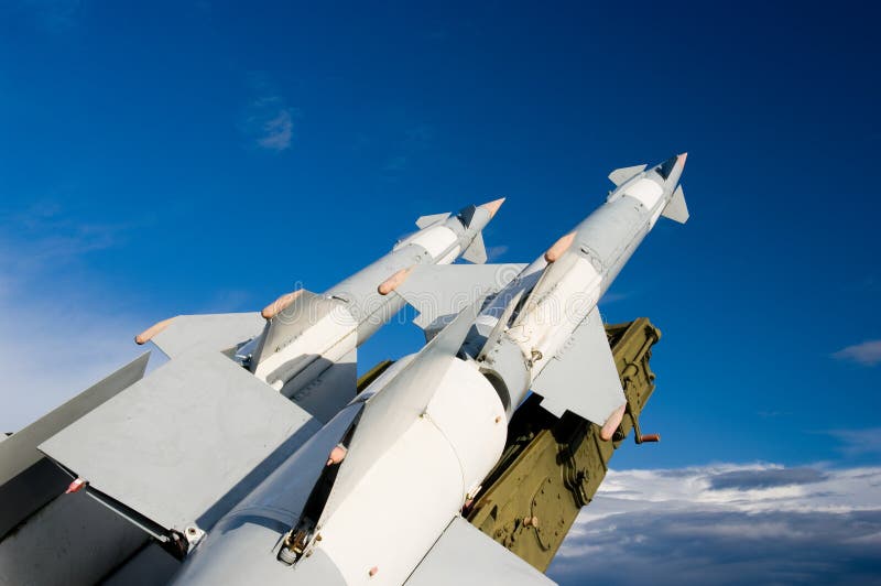 Missiles stock photo. Image of rocket, clouds, blue, defense - 20994182