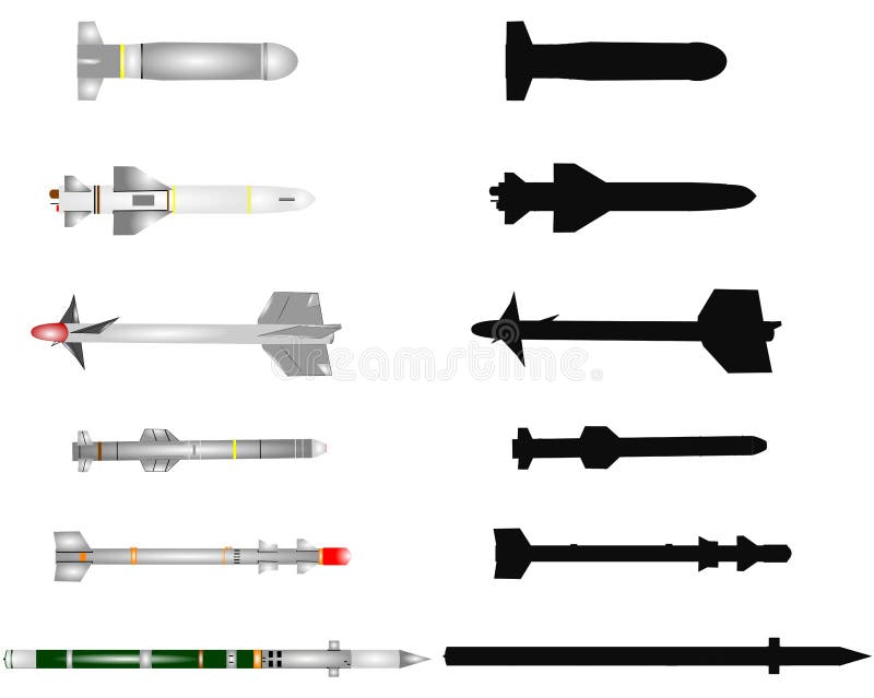 Missiles collection stock illustration. Illustration of fans - 45661688