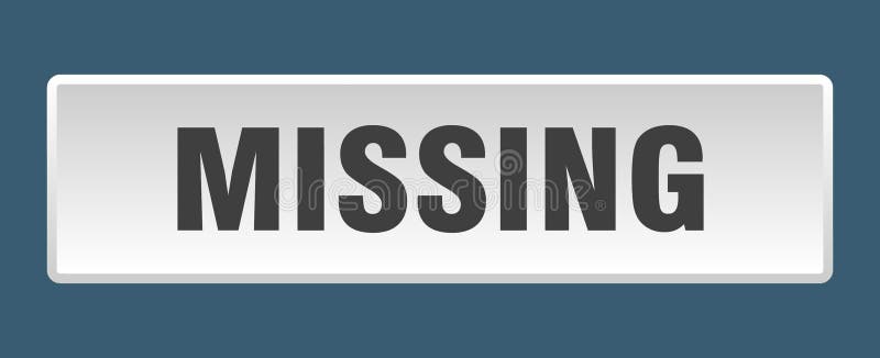 Missing Button. Missing Square Isolated Push Button Stock Vector ...