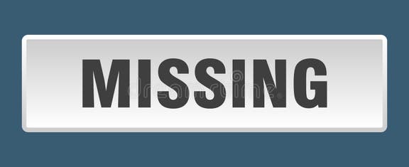 Missing Button. Missing Square Isolated Push Button Stock Vector ...