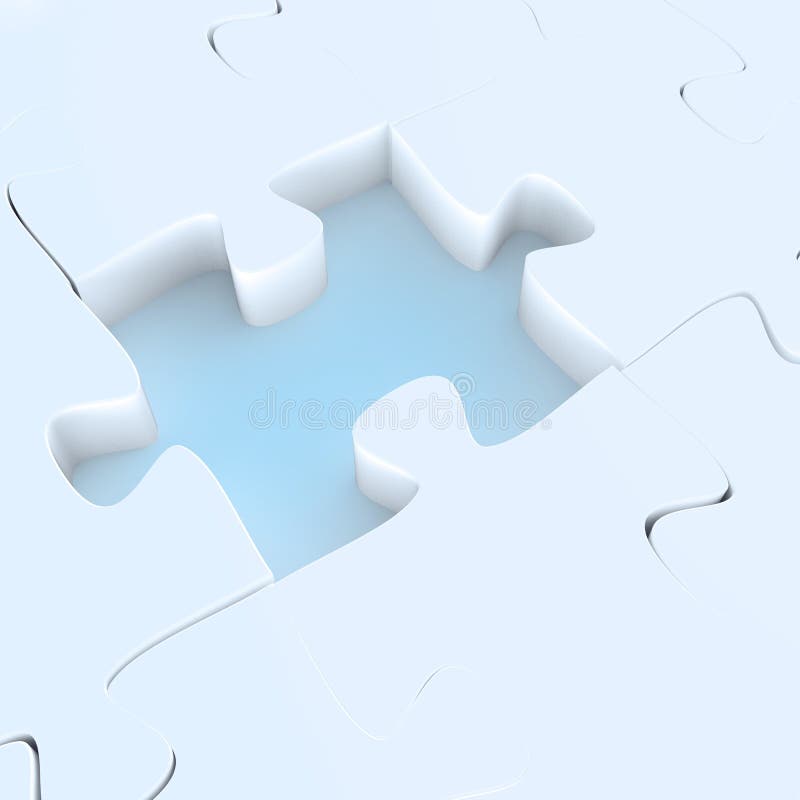 Missing Puzzle Pieces Shows Gaps Stock Illustration - Illustration of ...