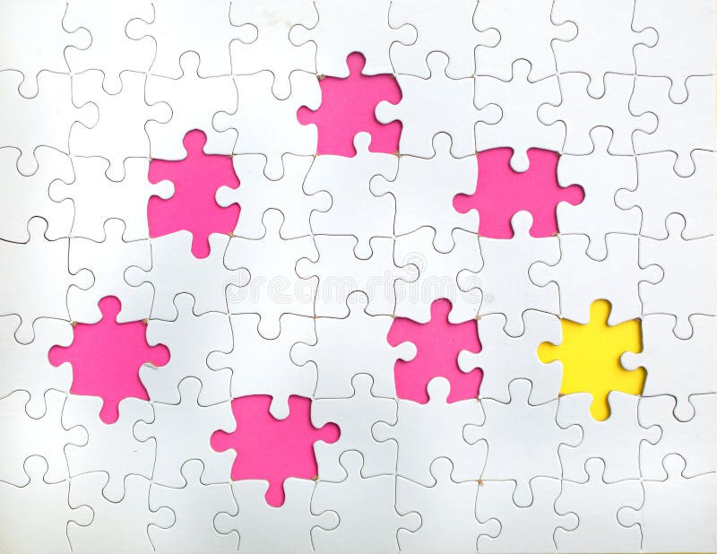Missing Few Pieces in a Jigsaw Puzzle Stock Image - Image of challenge ...