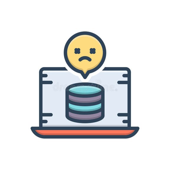 Color Illustration Icon for Missing, Data and Folder Stock Illustration ...