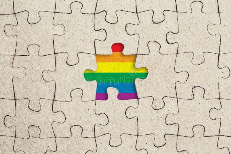 Gay Rainbow Flag Puzzle Jigsaw Stock Illustration Illustration Of