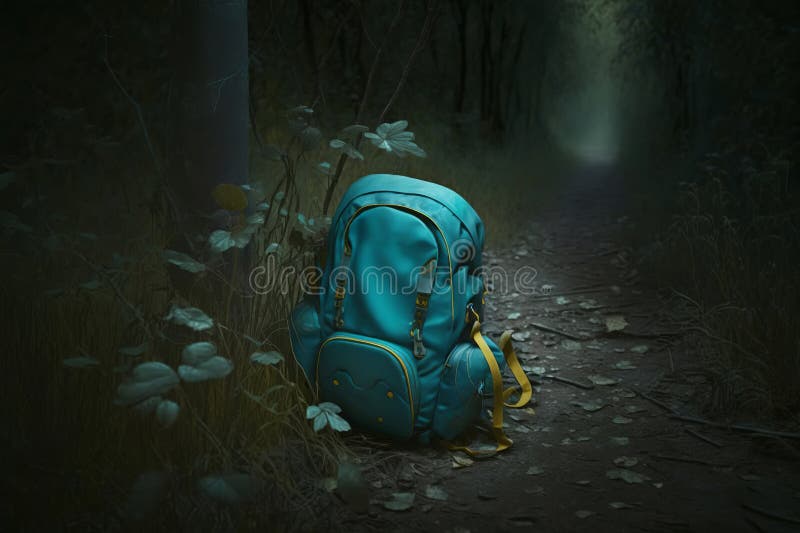 Missing, Kidnapping Child Concept. Abandoned Children S School Backpack ...