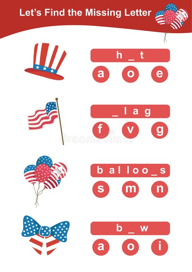 Missing Letter Activity Stock Illustrations – 1,783 Missing Letter ...