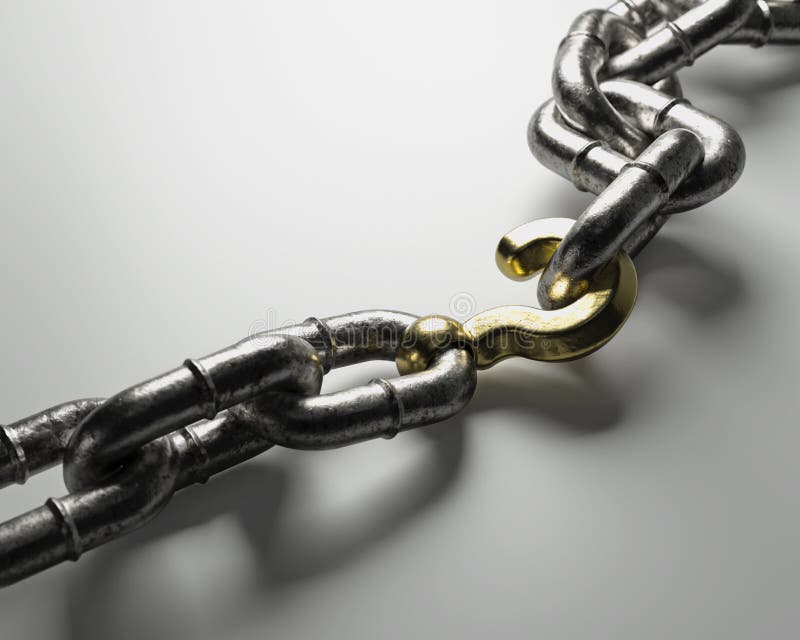 Missing Link Question Mark stock illustration. Illustration of ...