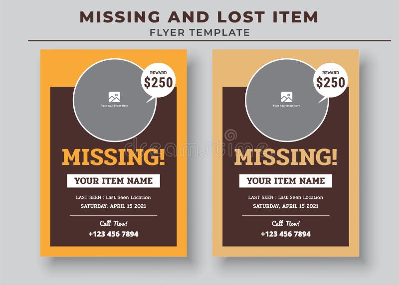 Missing and Lost Item Flyer Template, Missing Poster, Lost Pet Flyer ...