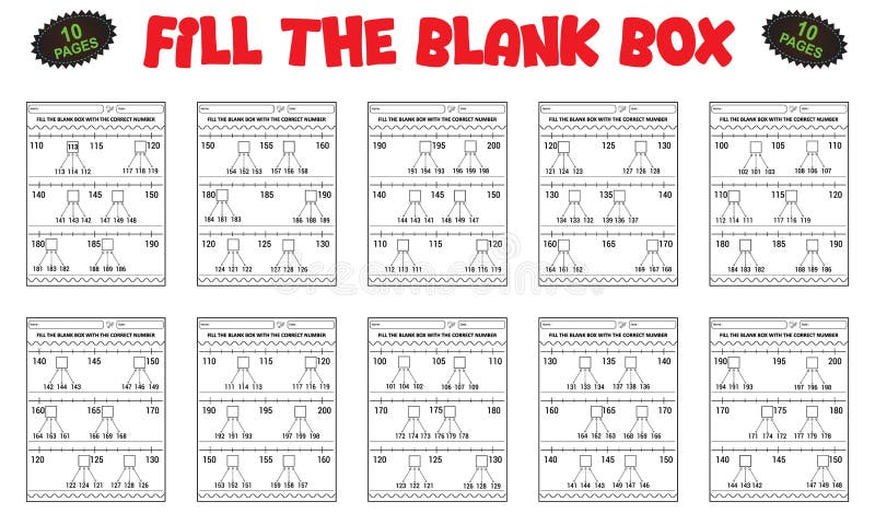 Missing Number Worksheet for Children Stock Vector - Illustration of ...