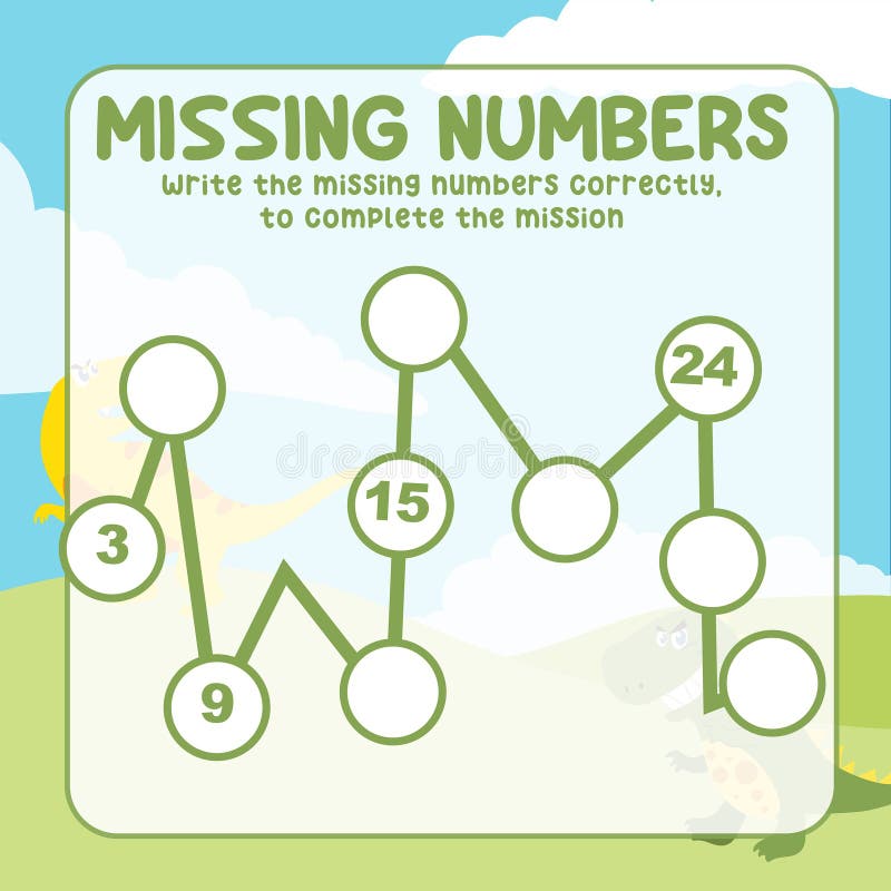 Missing Number Worksheet for Preschool Children. Write the Missing ...