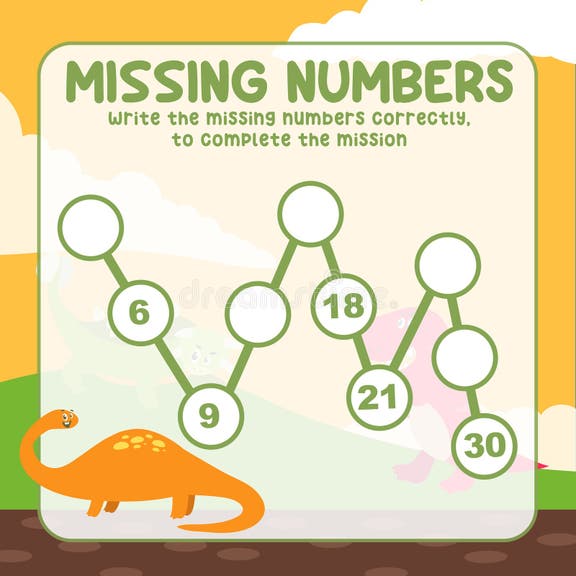Missing Number Worksheet for Preschool Children. Write the Missing ...