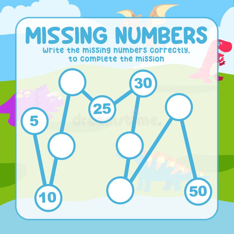 Missing Number Worksheet for Preschool Children. Write the Missing ...
