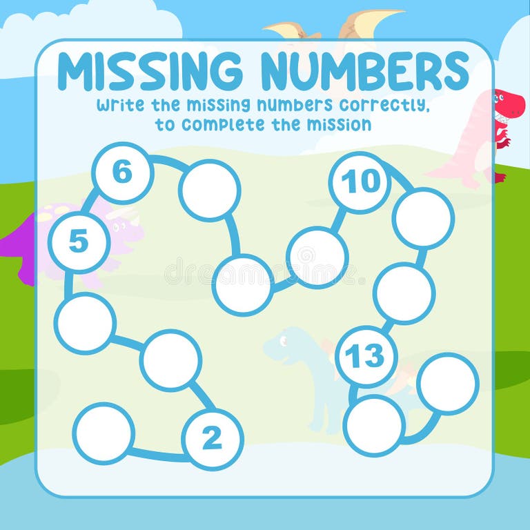 Missing Number Worksheet for Preschool Children. Write the Missing ...