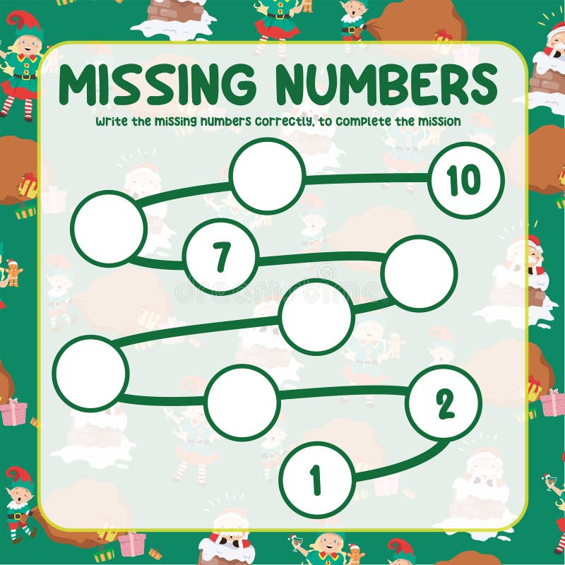 Printable Math Game for Kids. Complete the Missing Numbers on the ...