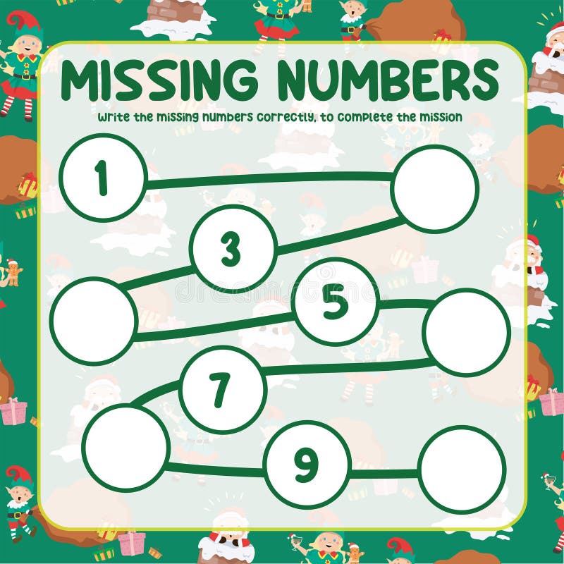 Printable Math Game for Kids. Complete the Missing Numbers on the ...