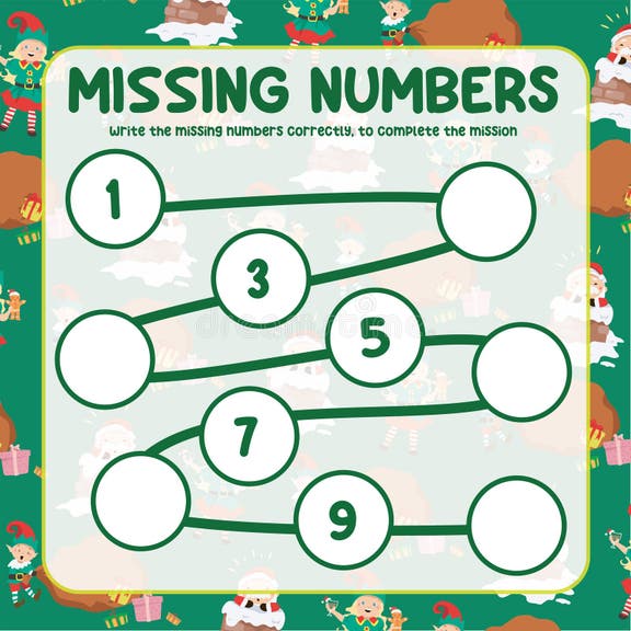 Printable Math Game for Kids. Complete the Missing Numbers on the ...