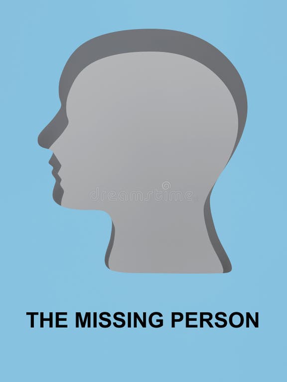 The MISSING PERSON concept stock illustration. Illustration of wife ...