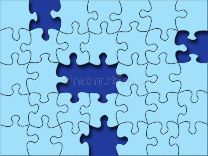 Missing puzzle pieces. stock image. Image of blue, metaphor - 29353027