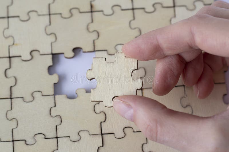 Missing Piece of the Blank Puzzle. Concept of Absence and Incomplete ...