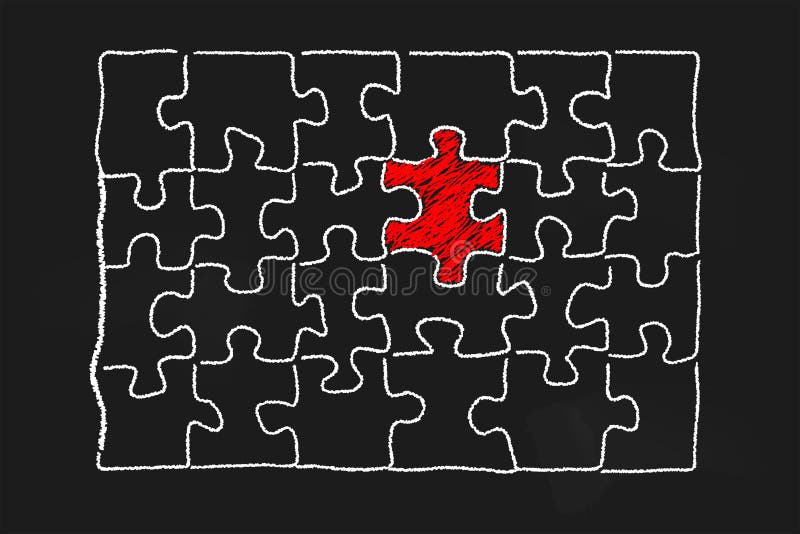 The Missing Piece stock illustration. Illustration of piece - 50398687