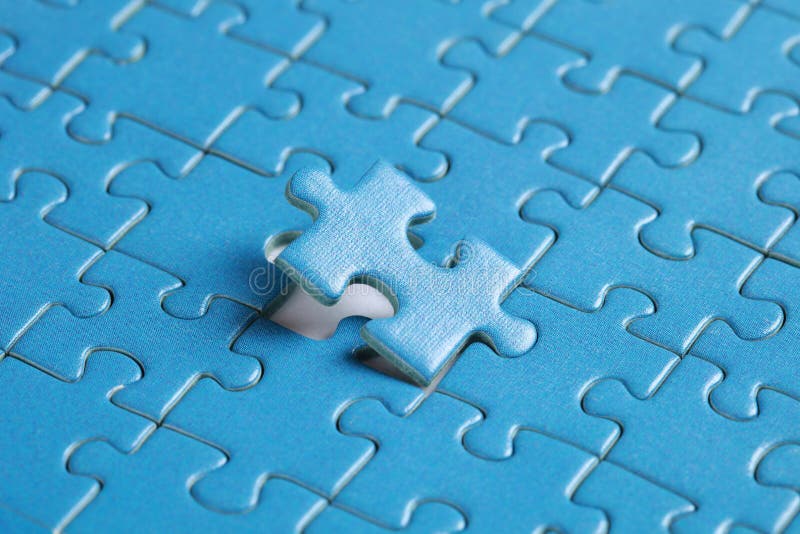 Kid Finishing Puzzle With Last And Final Piece Stock Photo - Image of ...