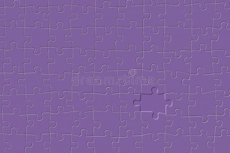 Missing Piece of a Violet Jigsaw Puzzle Stock Photo - Image of join ...