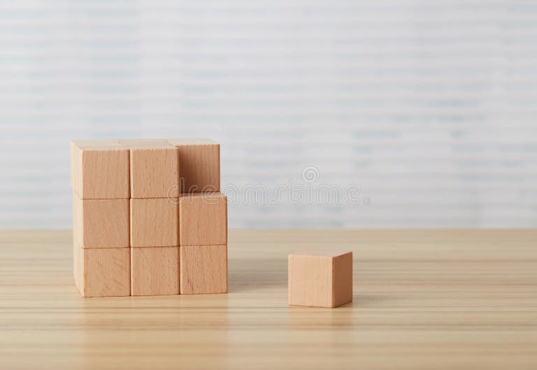 Missing Piece of Wooden Cube Stock Image - Image of occupation ...