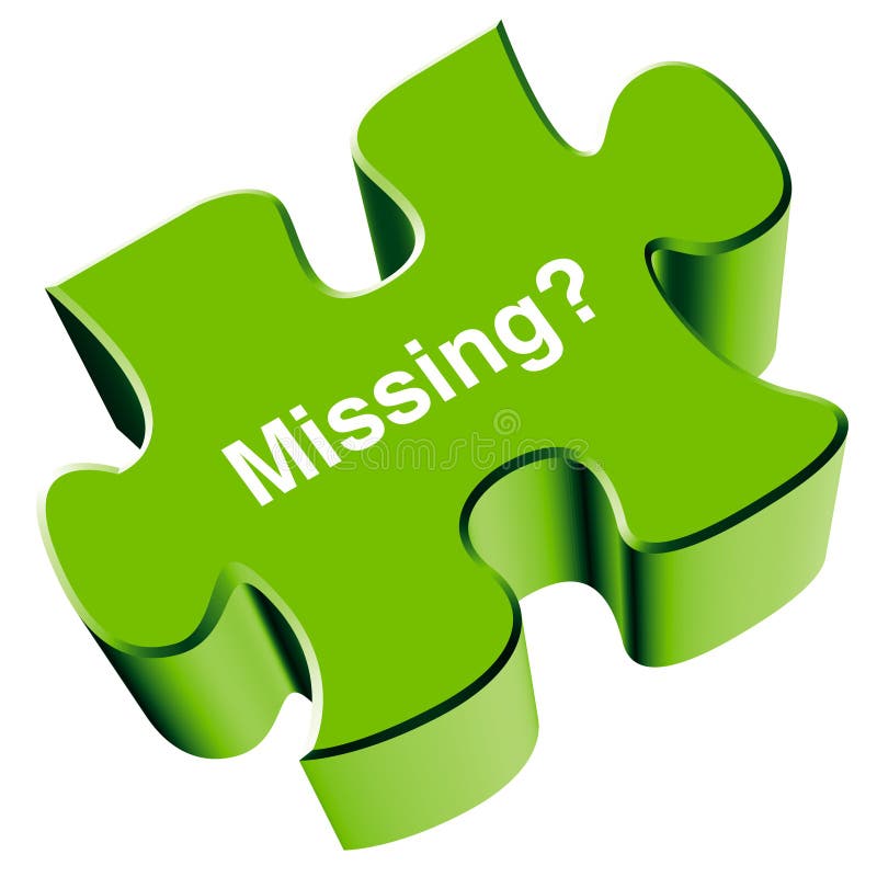Missing puzzle piece stock illustration. Illustration of game - 821534