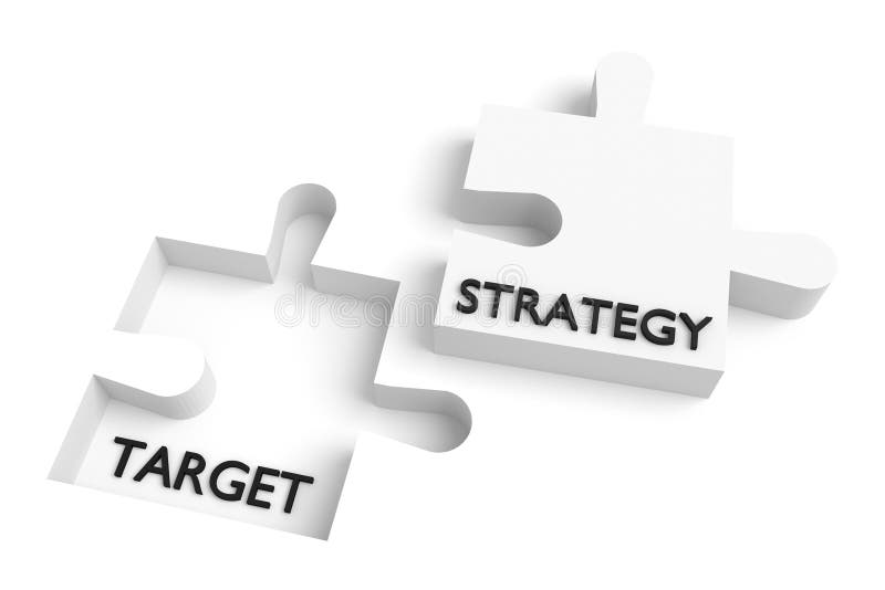 Missing Puzzle Piece, Strategy and Target, White Stock Illustration ...