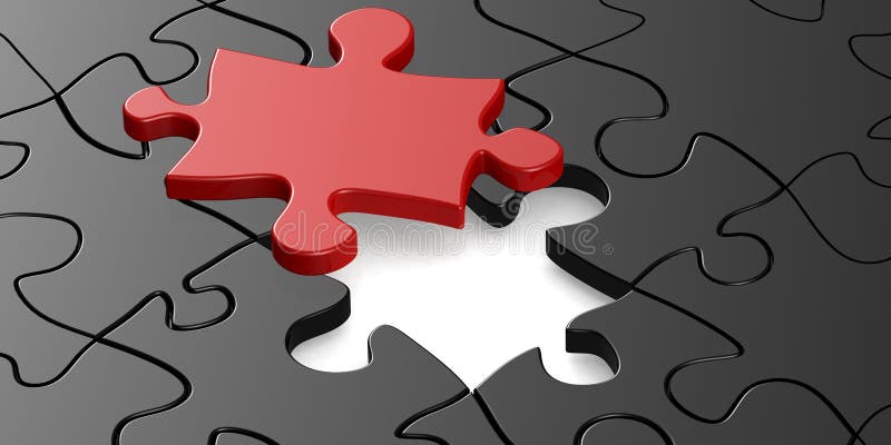Missing Puzzle Piece for Teamwork Concept Stock Illustration ...