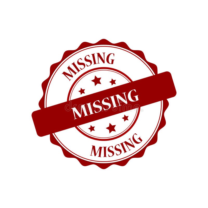 Missing stamp illustration stock vector. Illustration of white - 106033371