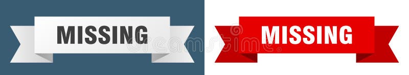 Missing Banner Template. Missing Ribbon Label Stock Vector ...