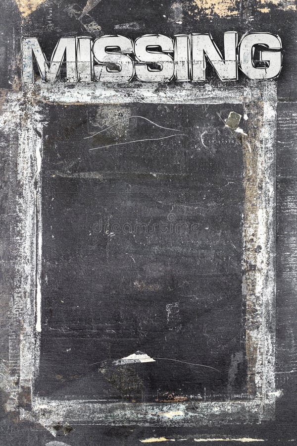 Missing sign stock image. Image of blackboard, label - 89627283