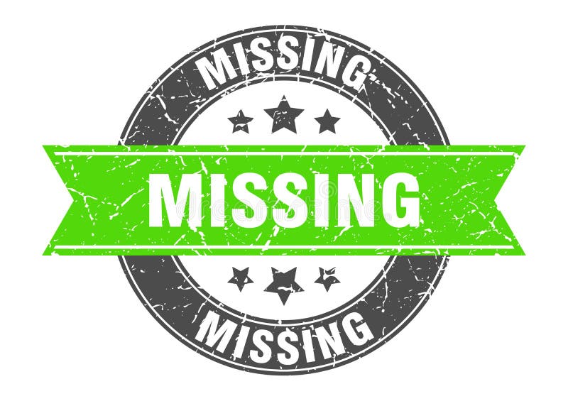 Missing stamp stock vector. Illustration of white, round - 162726030