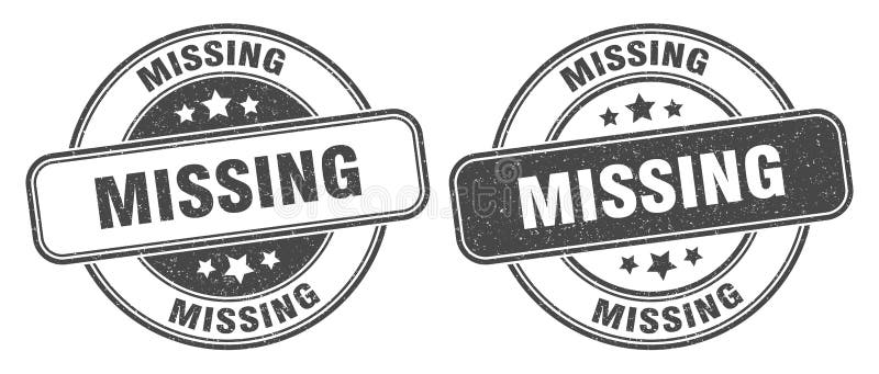 Missing Stamp. Missing Label. Round Grunge Sign Stock Vector ...
