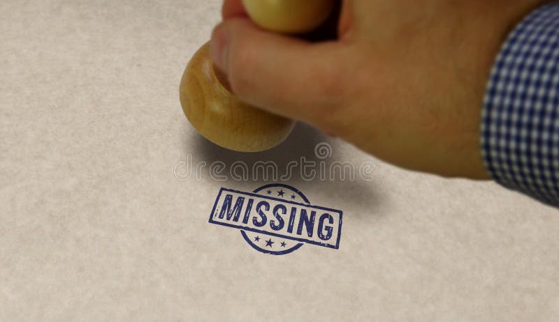 Missing stamp and stamping stock image. Image of missing - 254037699