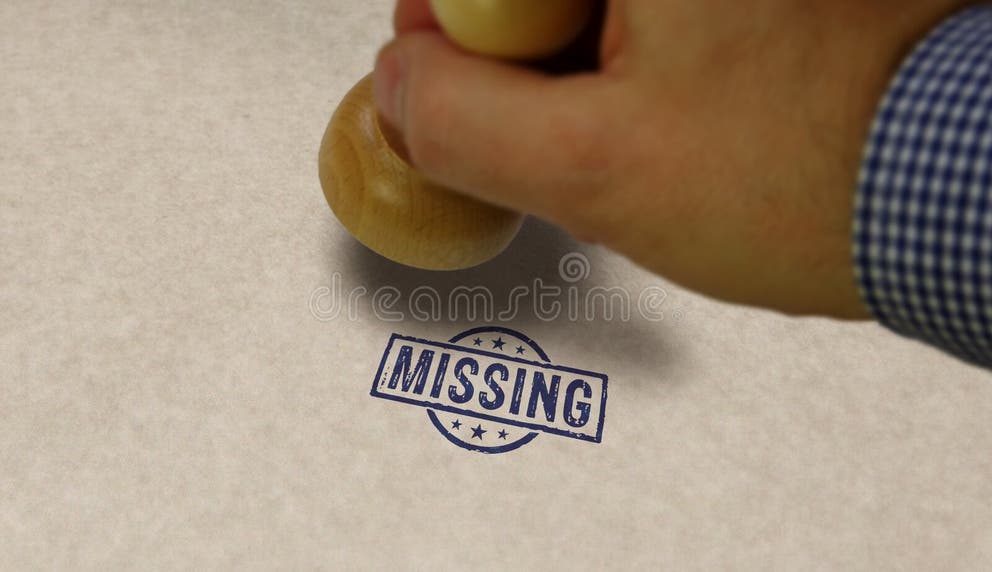 Missing stamp and stamping stock image. Image of missing - 254037699