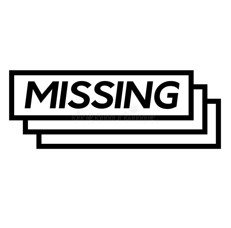 Missing stamp on white stock vector. Illustration of label - 124381006