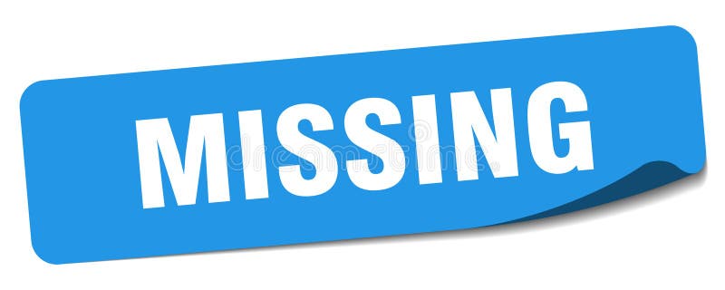 Missing Sticker. Missing Label Stock Vector - Illustration of blue ...
