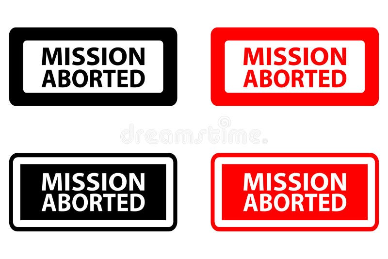 Mission Aborted Rubber Stamp Stock Vector - Illustration of icon, label ...